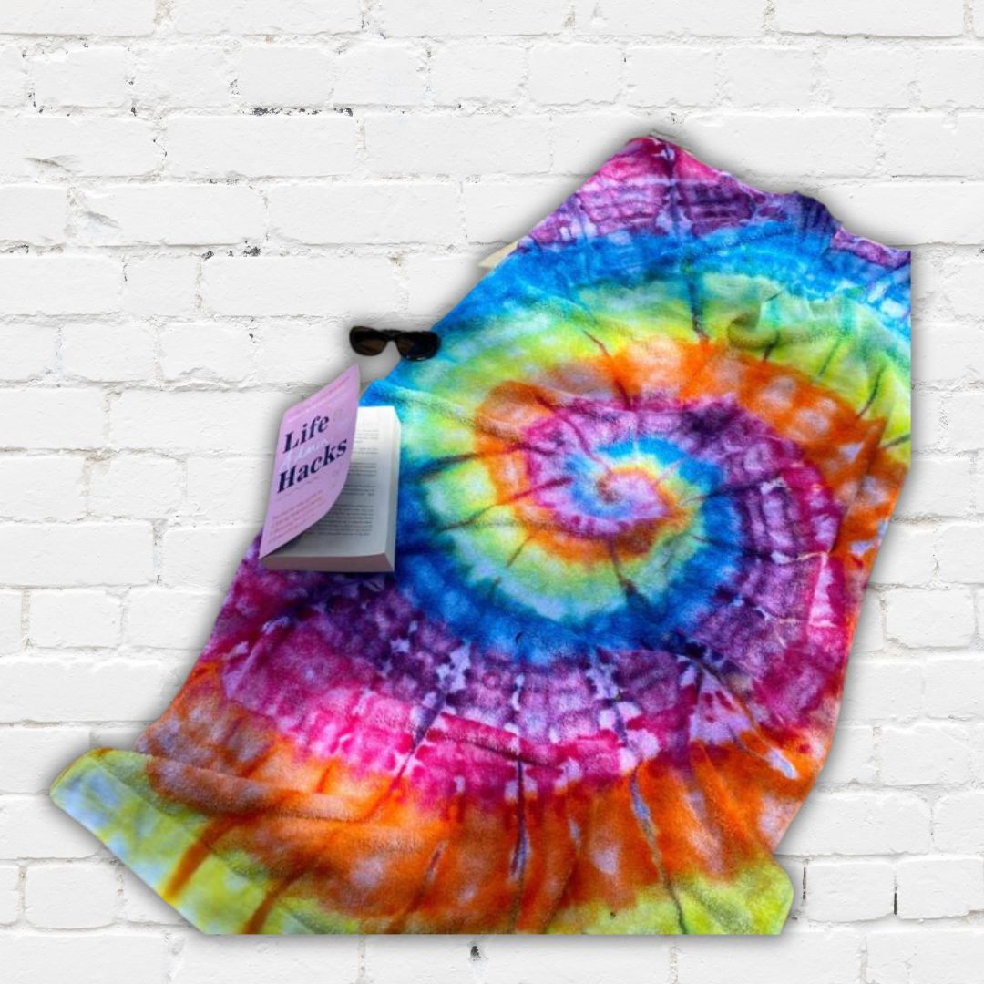 Colourful tie dye beach towels – Sewcial Dyes